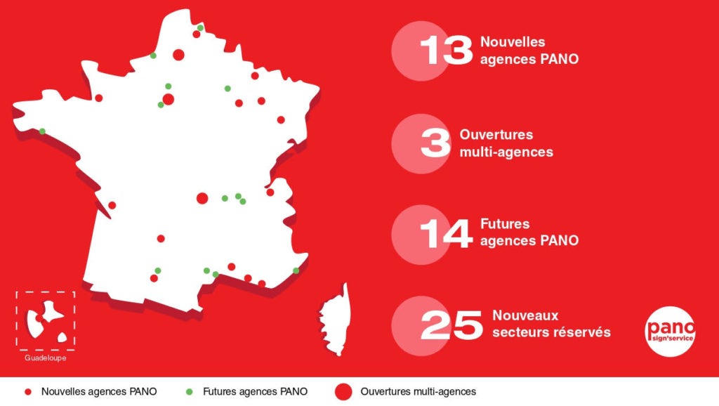 Les ouvertures du réseau Pano Sign’Service en 2022