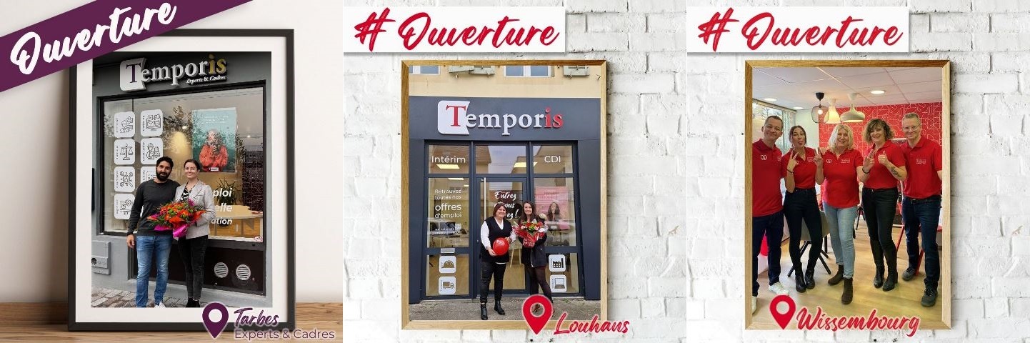 Le réseau Temporis ouvre trois nouvelles agences